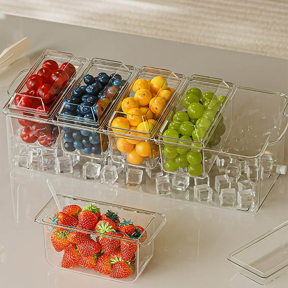 BAOPAI Food Storage Container with Compartmentalized Design Transparent ...