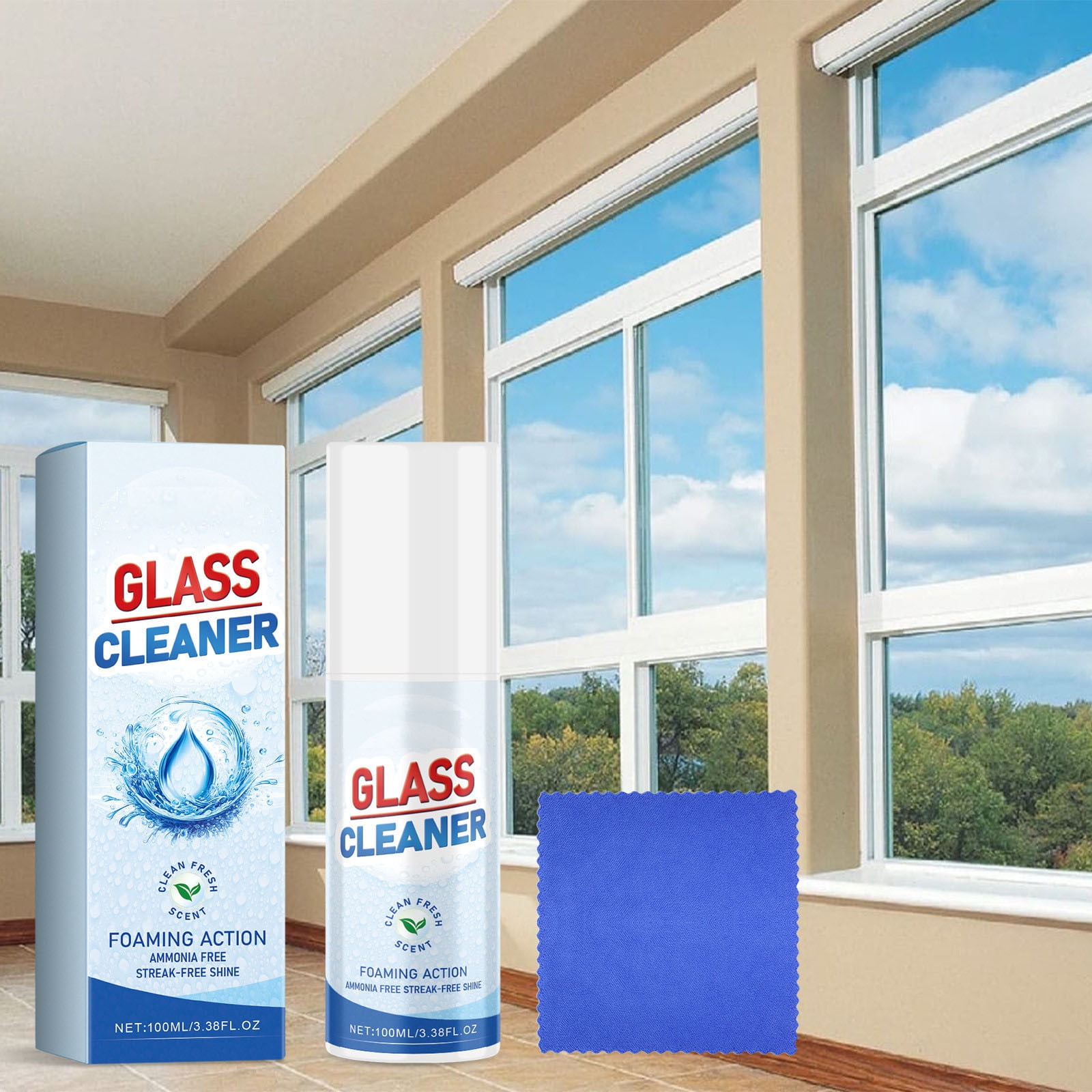 BAOPAI Glass Cleaner Spray for Windows Mirrors and Cars - Removes ...