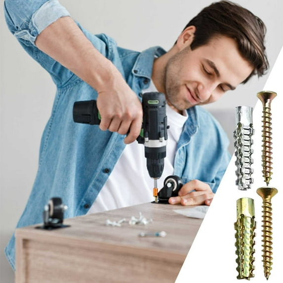 BAOPAI Heavy Duty Light Iron Expansion Anchors with Self-Tapping Screws ...