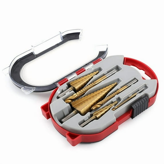 BAOPAI High-speed Reaming Step Drill Groove Saw Drill Set Triangular Shank Step Drill Serrated ...