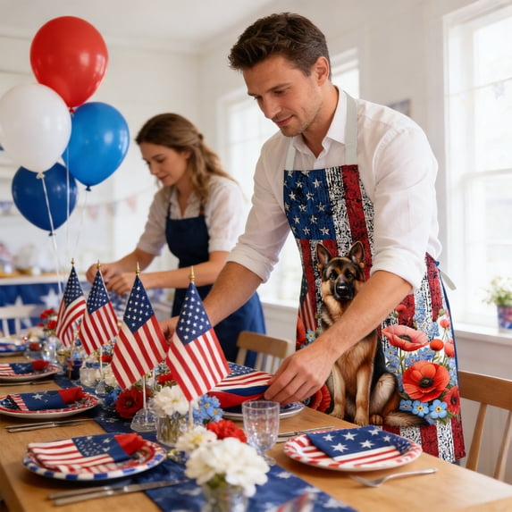 BAOPAI Independence Day Aprons Festive Kitchen Cooking Protective Wear ...