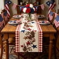 BAOPAI Independence Day Table Flag - Red White Blue Star Striped Floral ...