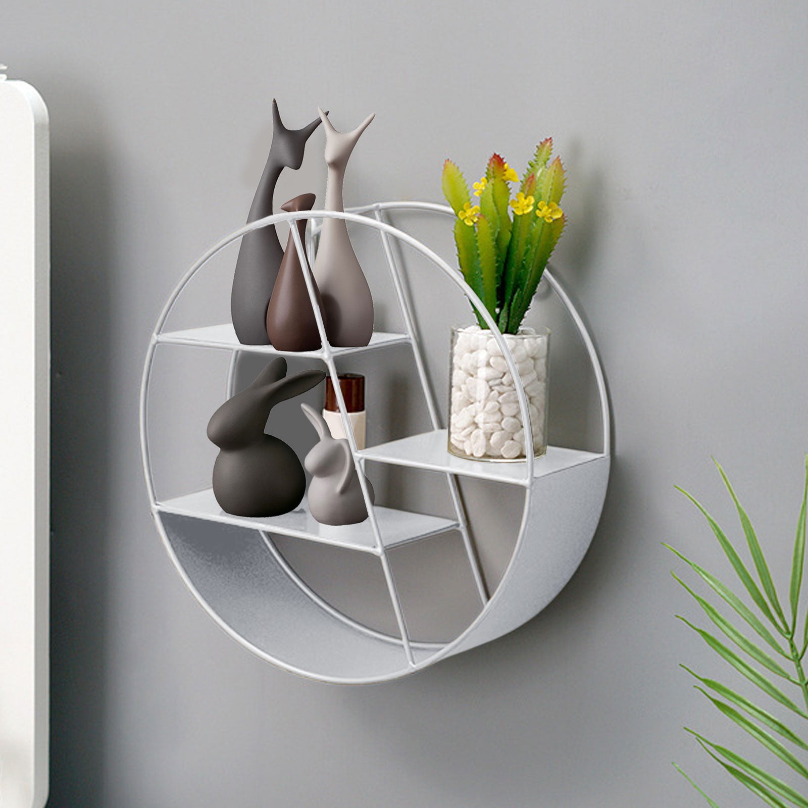 BAOPAI Iron Wall Storage Decoration Wall Hanging Rack Home Living Room ...
