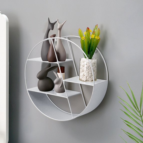 BAOPAI Iron Wall Storage Decoration Wall Hanging Rack Home Living Room ...