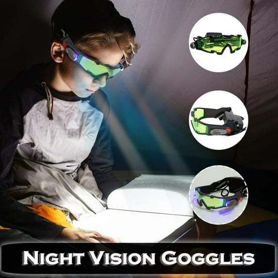 BAOPAI LED Night Vision Goggles With Flip Out Light Windproof Eyewear ...