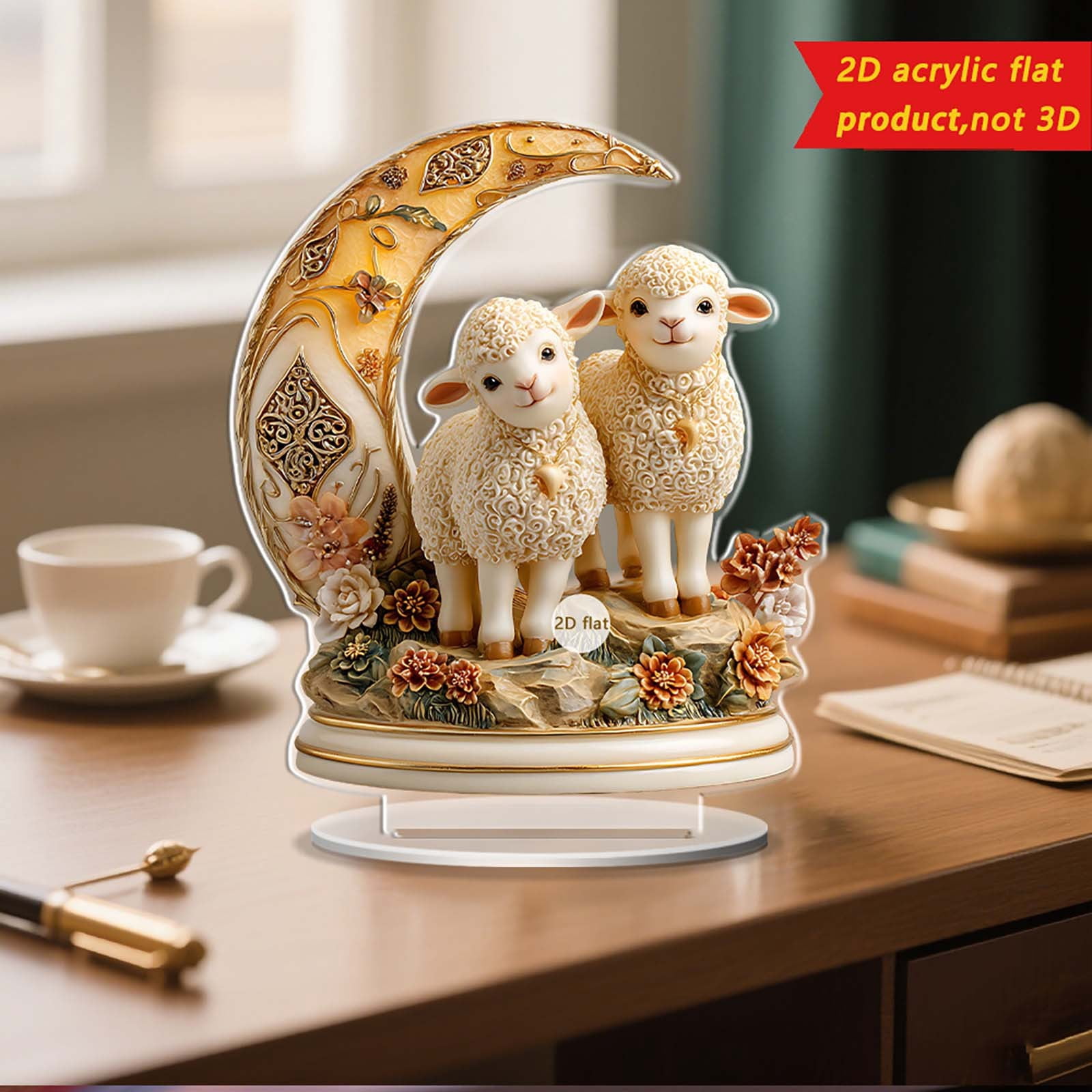 BAOPAI Lamb Series Ornaments 2D Flat Decorations for Home Desktop ...