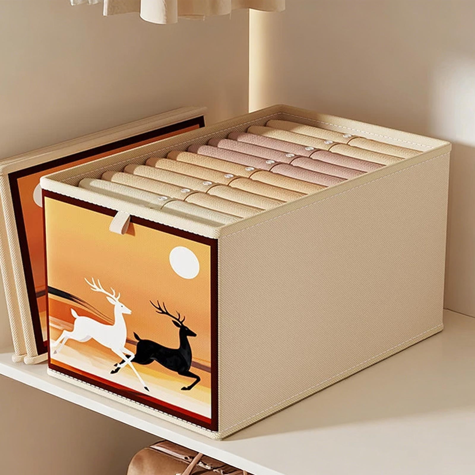 BAOPAI Large Capacity Foldable Storage Box with Waterproof Fabric and ...