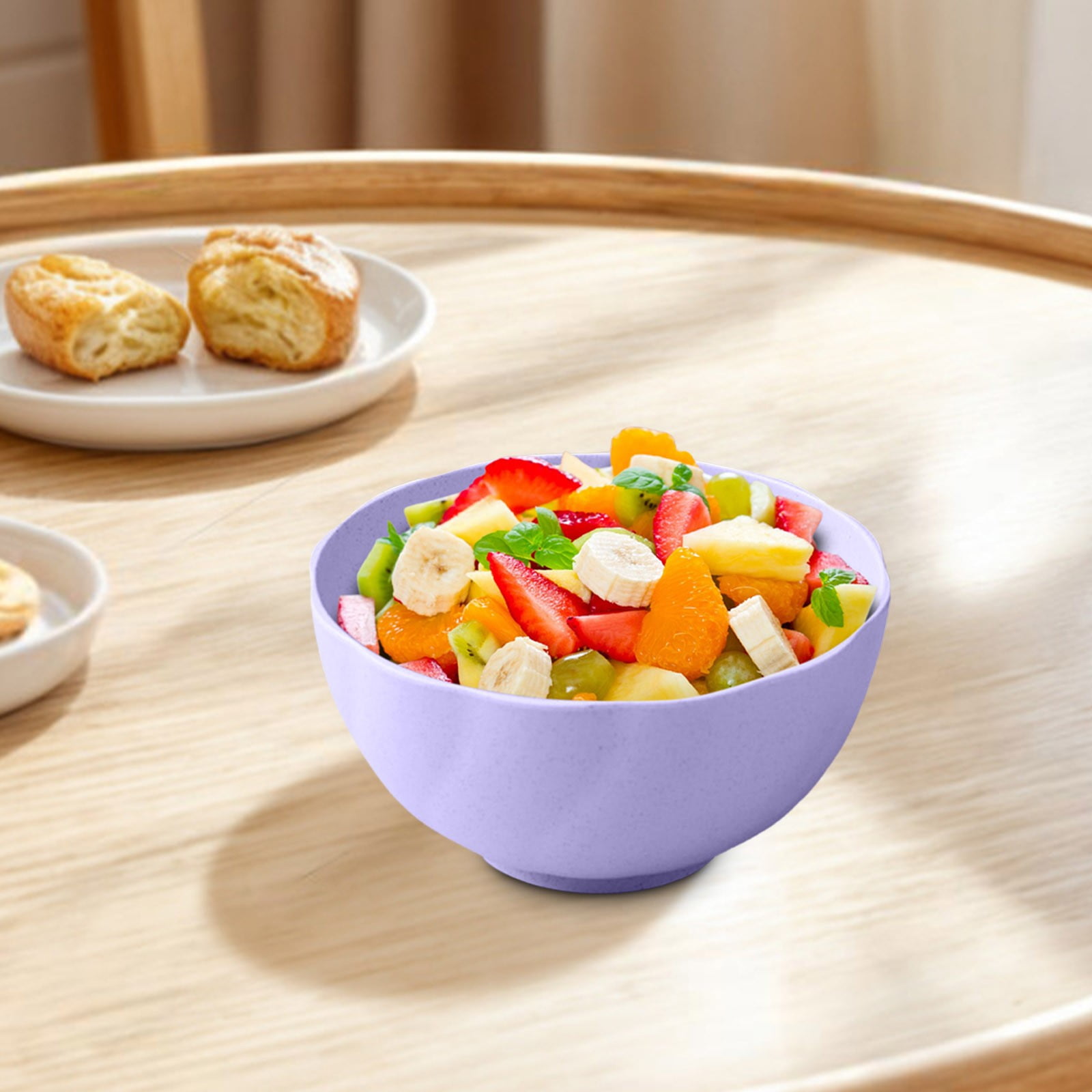 BAOPAI Large Plastic Food Bowl with Textured Weave Design Lightweight ...