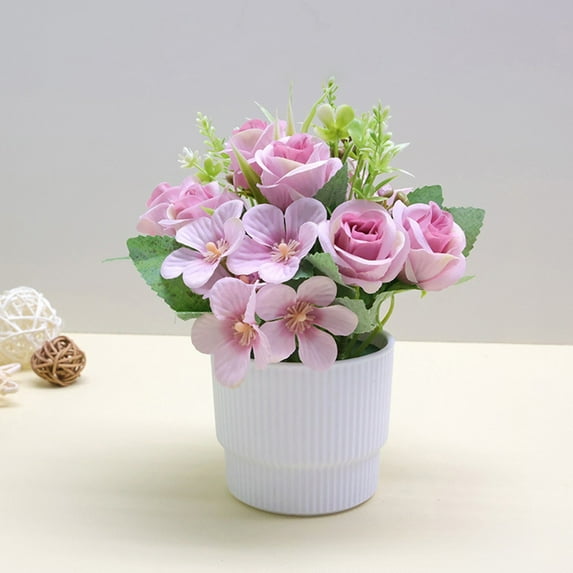 BAOPAI Lifelike Artificial Potted Plants for Home Office and Event ...
