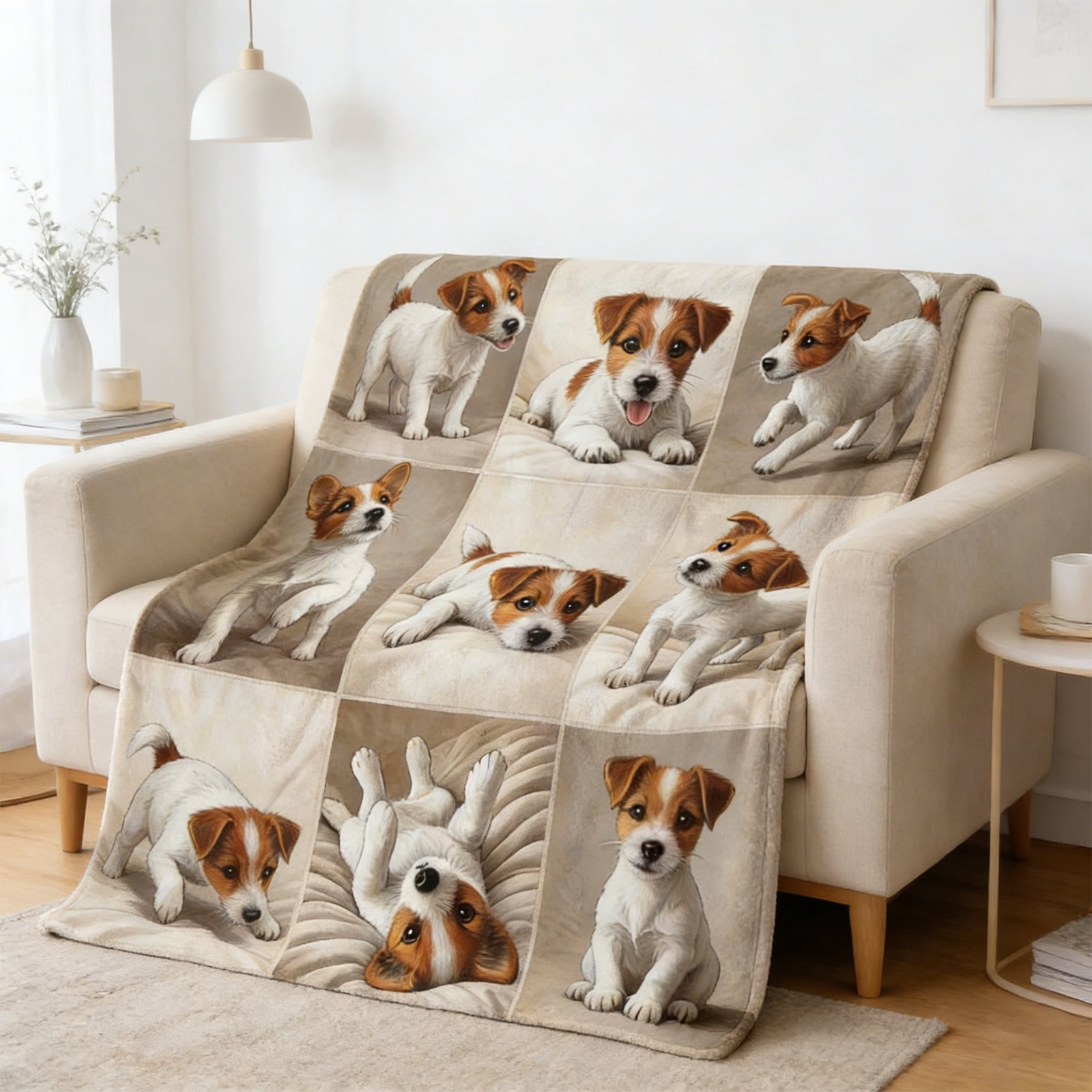 BAOPAI Luxurious Flannel Blanket with 3D Dog Print for Cozy Comfort ...
