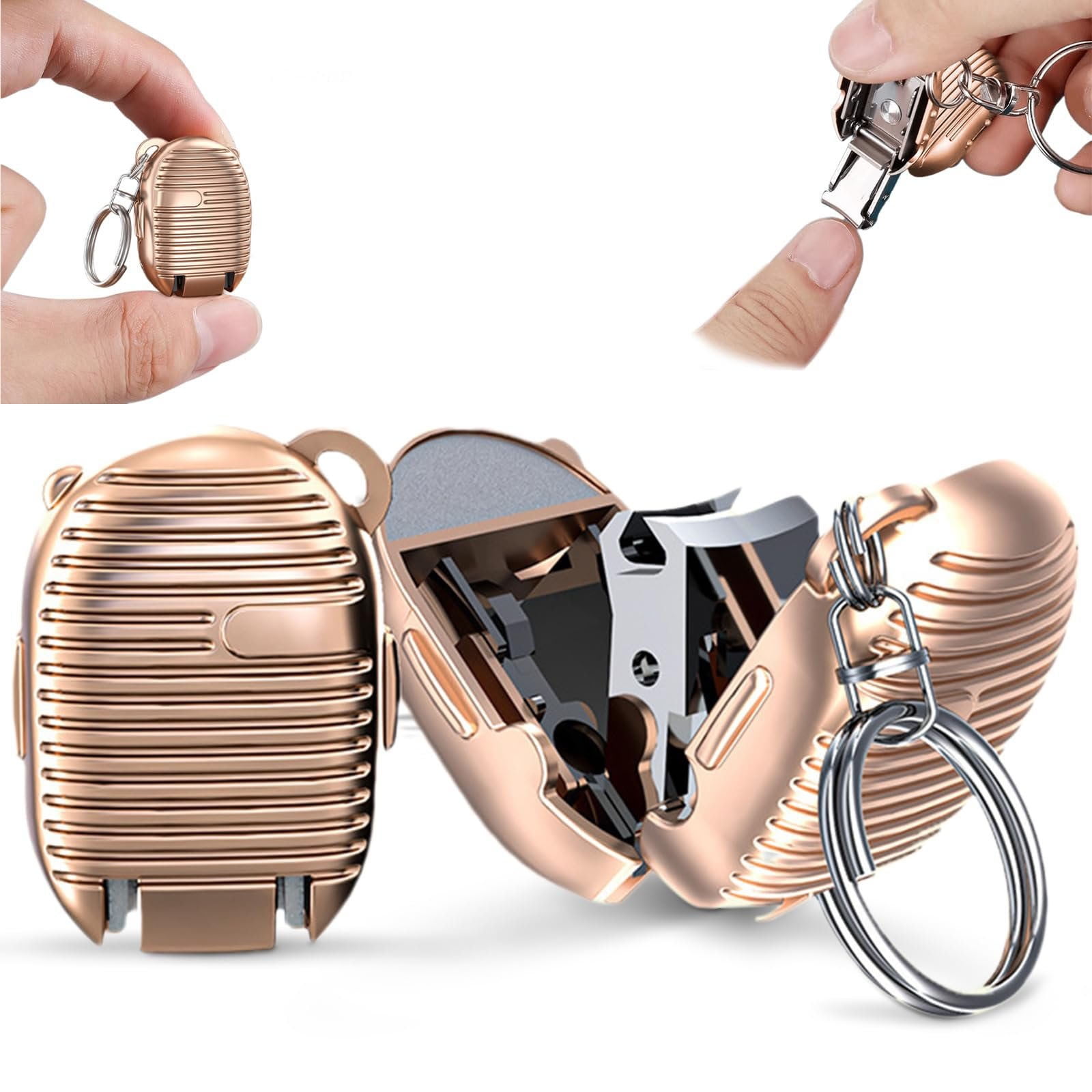 BAOPAI Multi-Functional Folding Nail Clipper Keychain Set with Nail ...