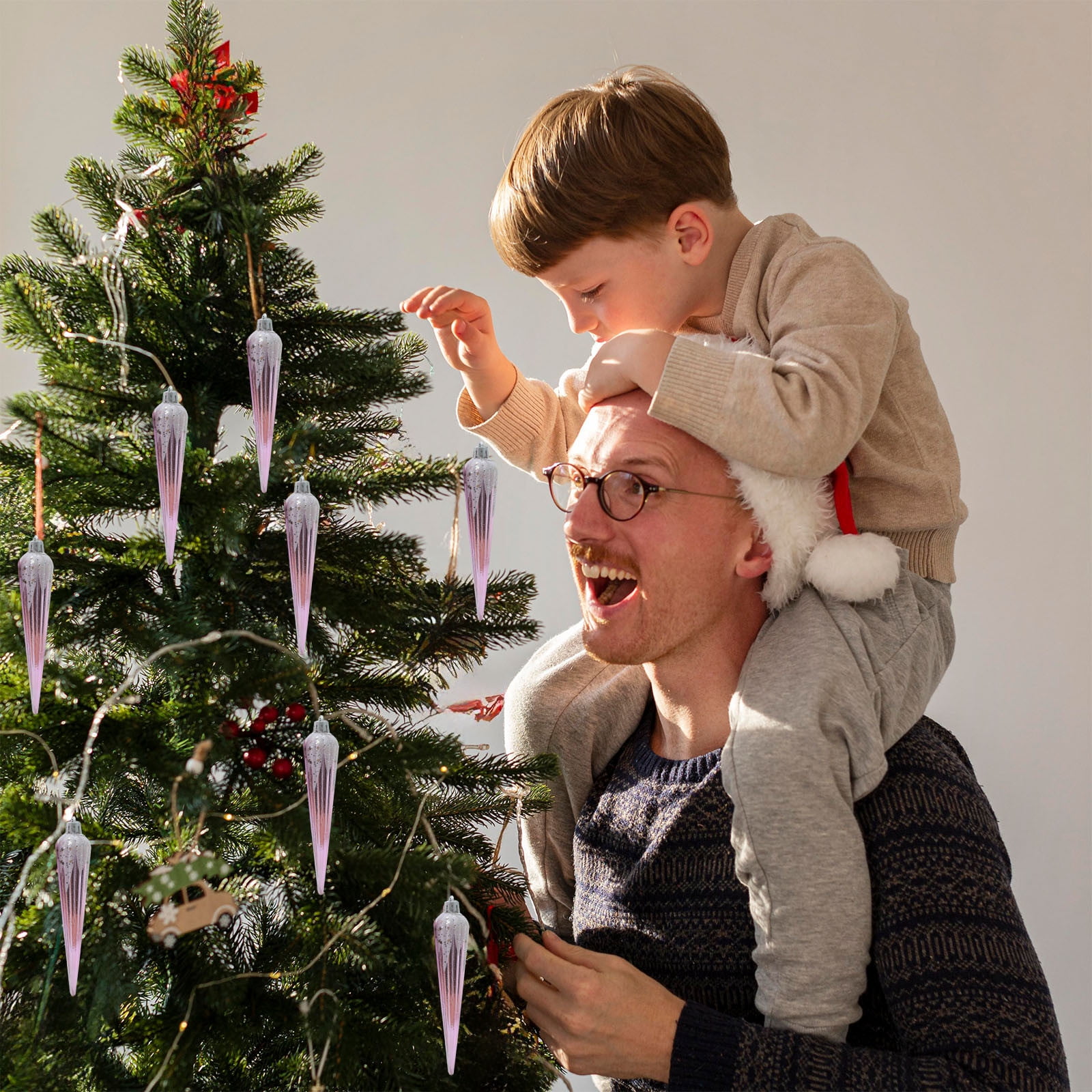 BAOPAI Multicolor Shatterpoof Christmas Tree Hanging Balls Decoration ...