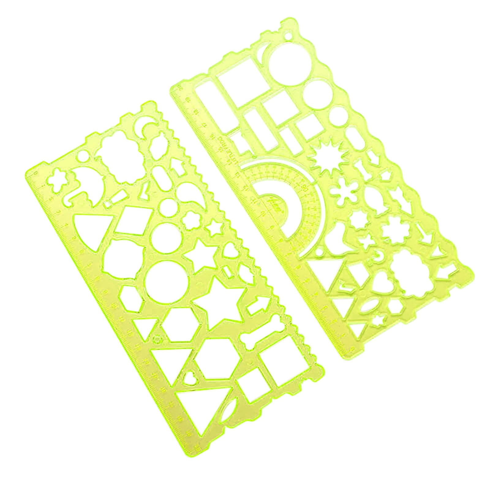 BAOPAI Multifunctional Plastic Drawing Template Ruler for DIY Art and ...