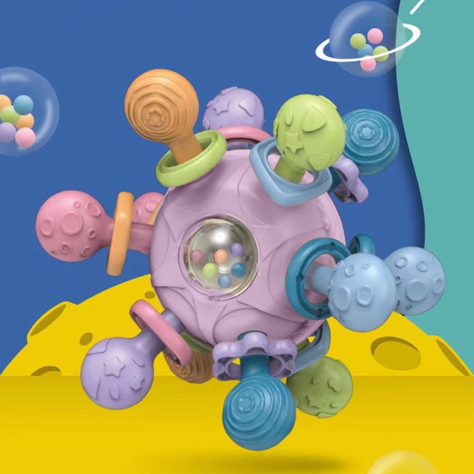 BAOPAI Multisensory Textured Sphere with Rotating Parts and Gentle ...
