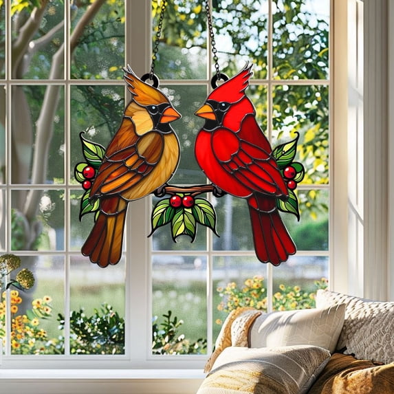 BAOPAI Patriotic Owl Acrylic Hanging Ornament for Window and Garden ...