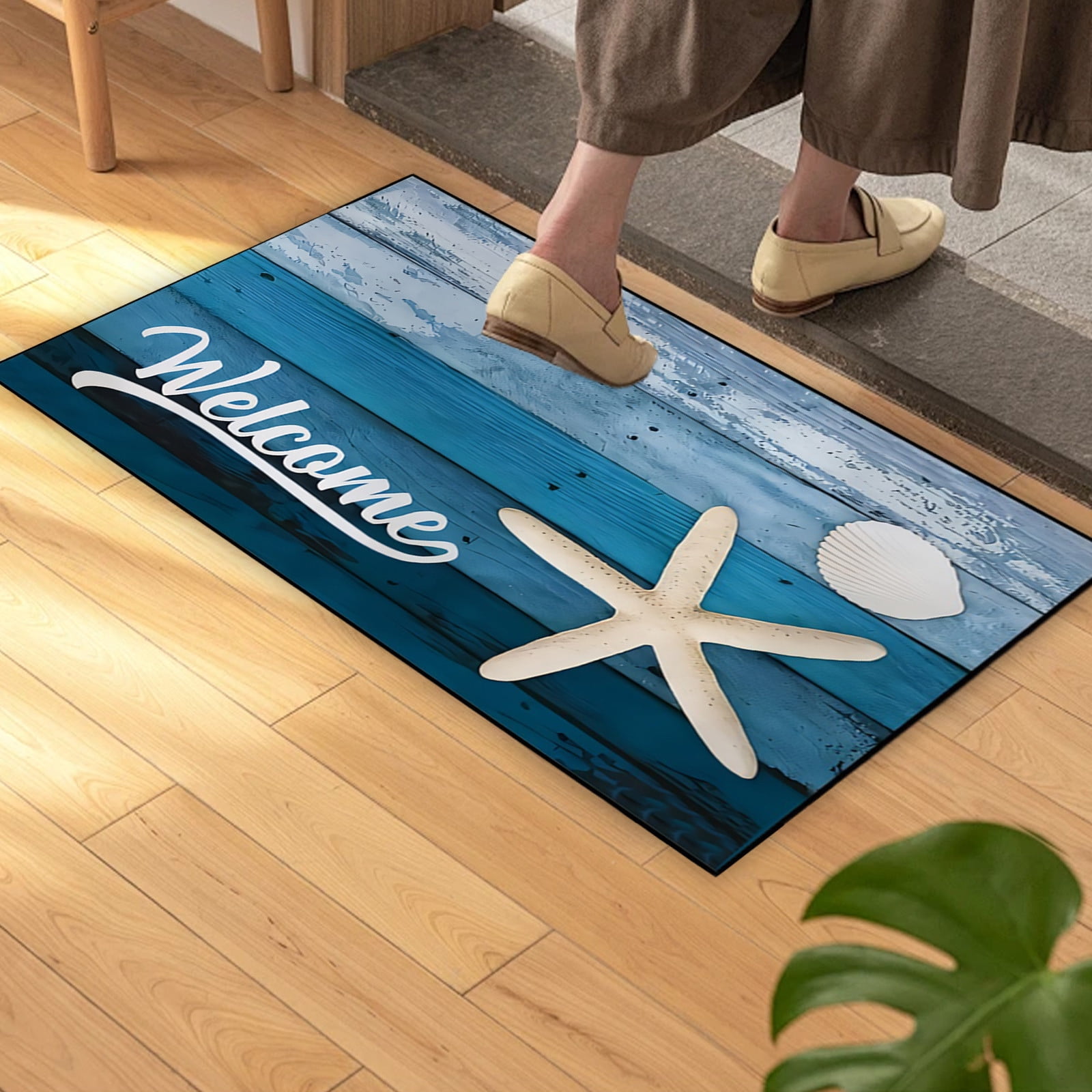 BAOPAI Premium Thickened Non-Slip Entrance Mat with Floral Design ...