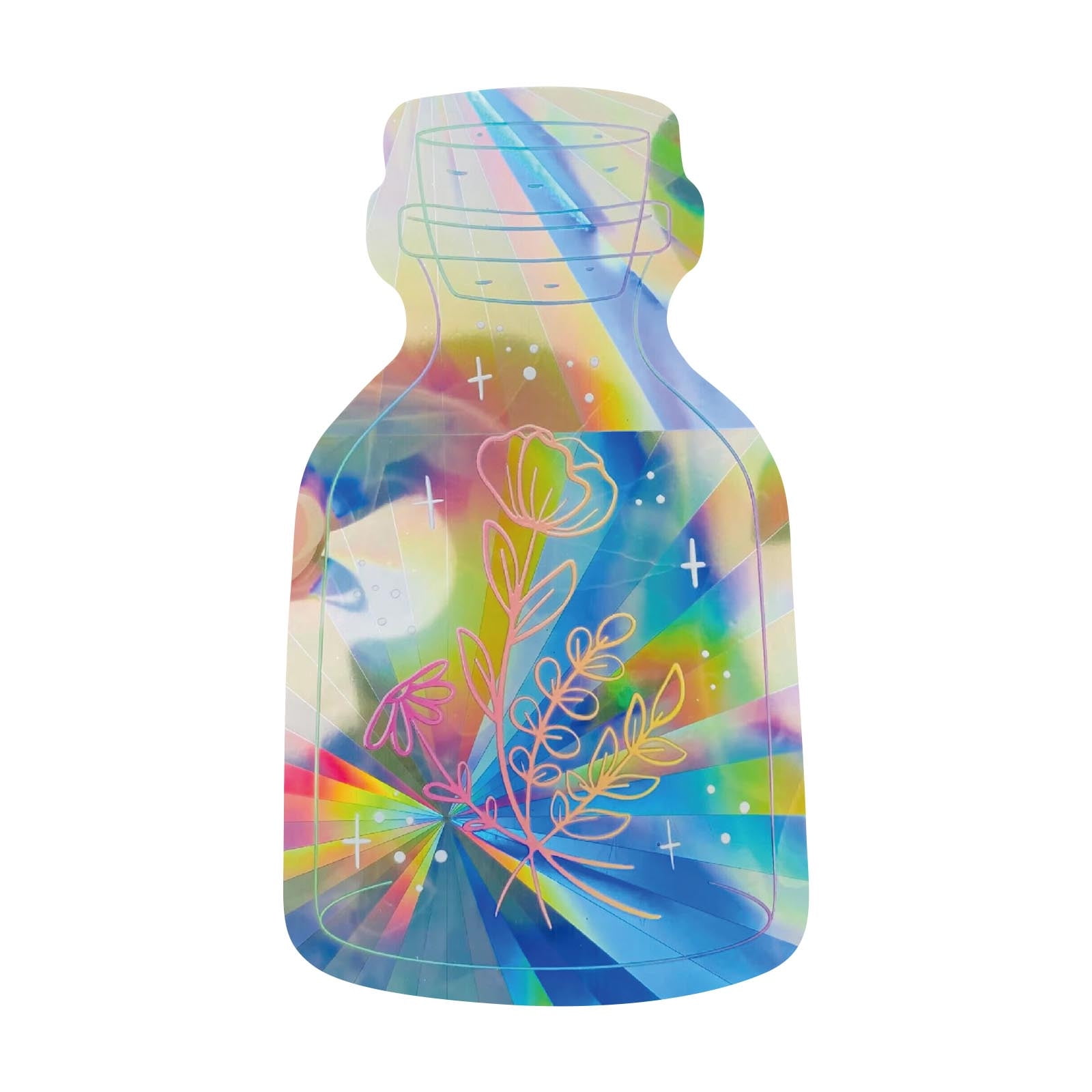 BAOPAI Rainbow Window Stickers No Glue Needed Static Clings for Home ...