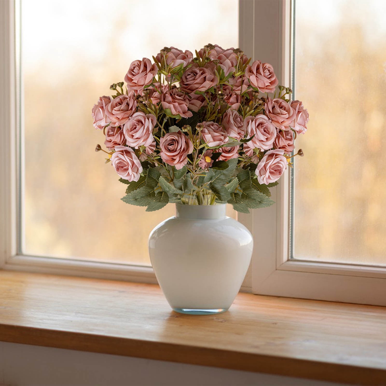 BAOPAI Real-Like Artificial Flower for Home Decoration 16.5 Inch Head ...