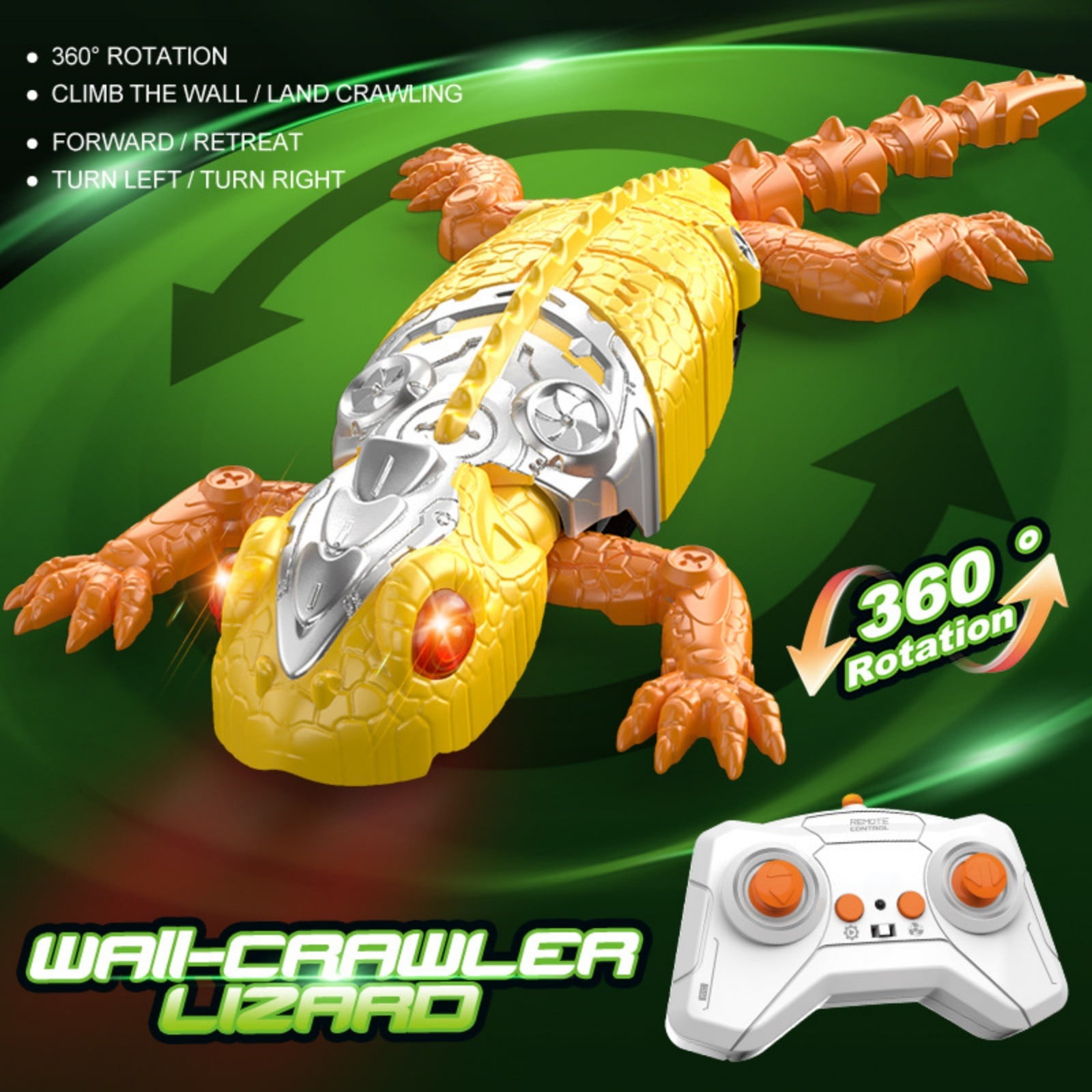 BAOPAI Rechargeable Remote Control Bionic Gecko Wall Climbing Robot ...