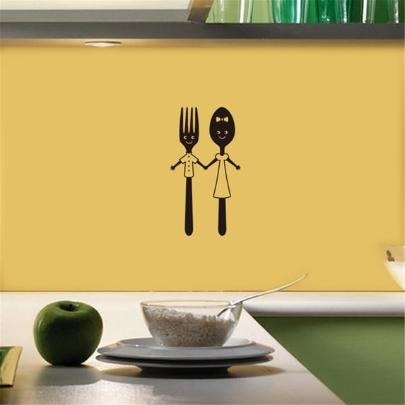 BAOPAI Removable Self Adhesive Kitchen Utensil Wall Decals Peel and ...