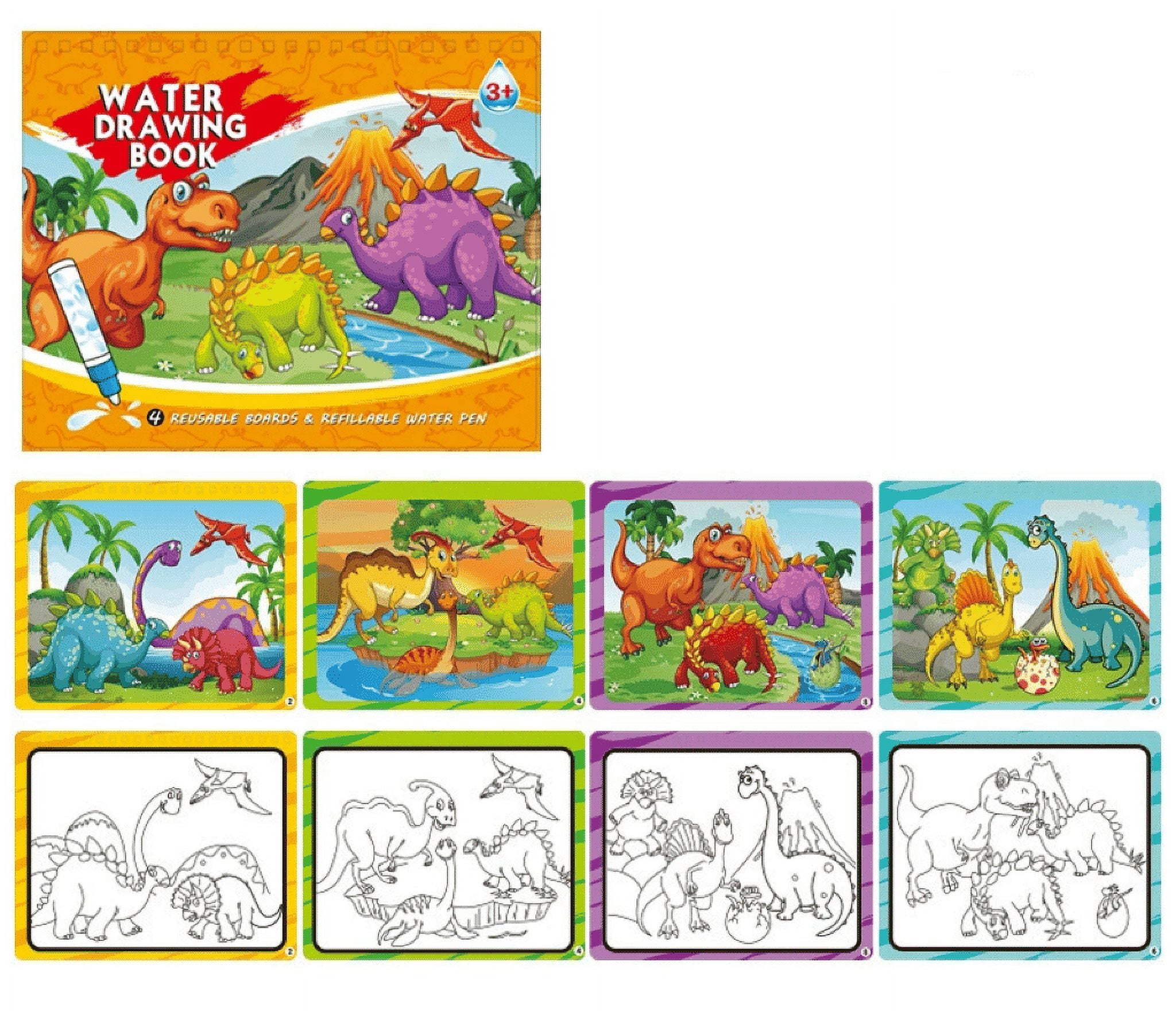 BAOPAI Reusable Water Drawing Book for Kids with 4 Magic Pages ...