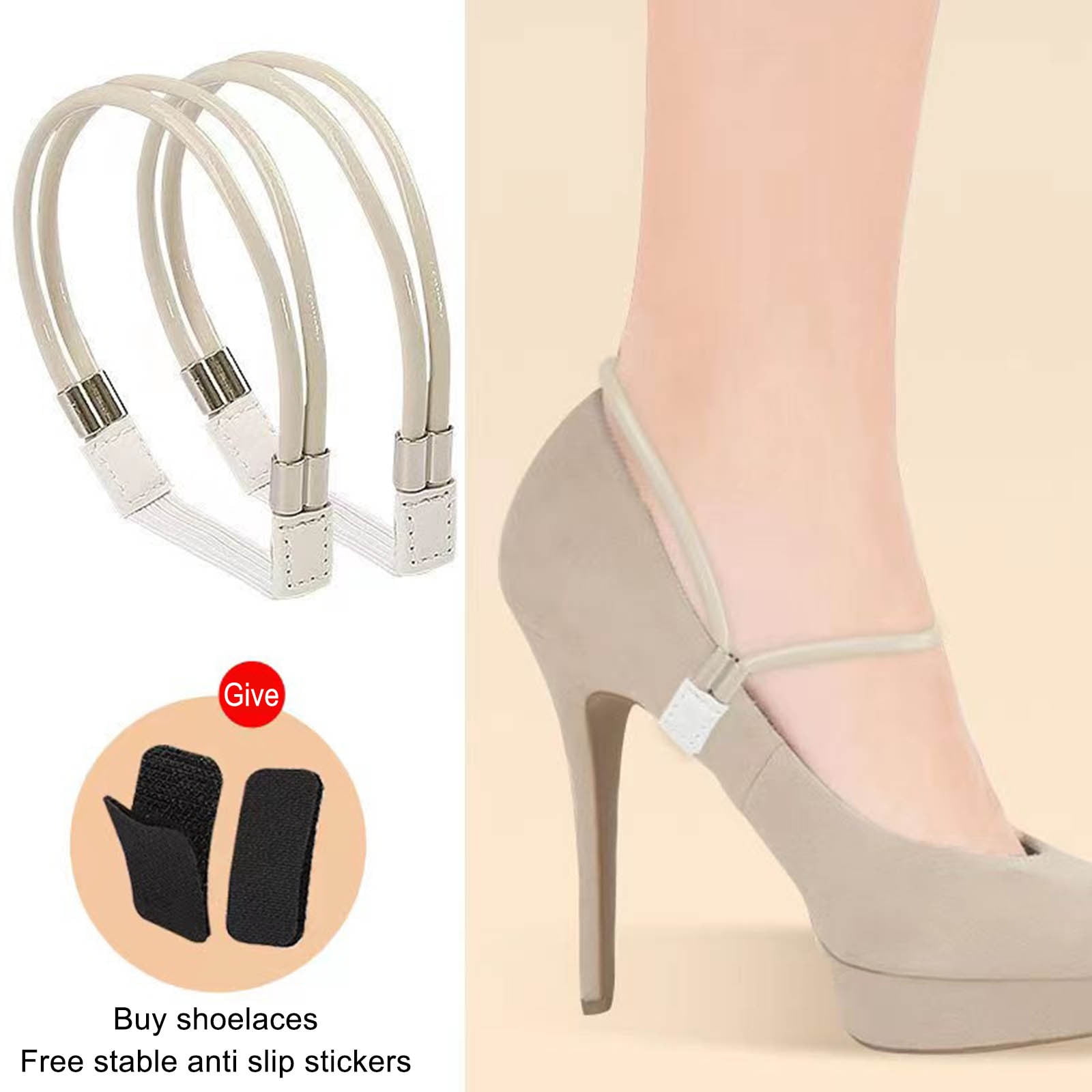 BAOPAI Rhinestone Elastic High Heel Straps Anti-Loose Ankle Bands with ...