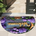 BAOPAI Semicircle Non-Slip Entrance Door Mat Absorbent and Dirt Proof ...