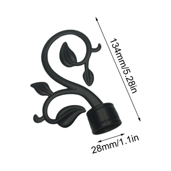 BAOPAI Set of 2 Sleek Curtain Rod Finials for 0.87Inch and 1.1Inch ...