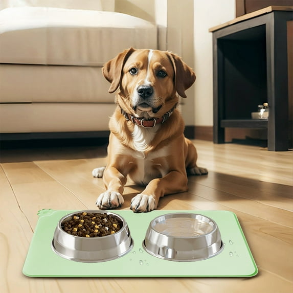 BAOPAI Silicone Pet Mat Spill Proof Non Slip Feeding Placemat For Cats ...