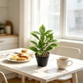 BAOPAI Simulation Artificial Potted Plants - Black Plastic Fake Green ...