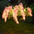 BAOPAI Solar Powered LED Multi-Head Simulation Wisteria Flower Garden ...