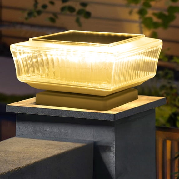BAOPAI Solar Powered Outdoor Pillar Light for Garden Fence and WallIP65 ...