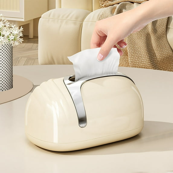 BAOPAI Spring-Loaded Tissue Box Holder for Desktop Kitchen Living Room ...