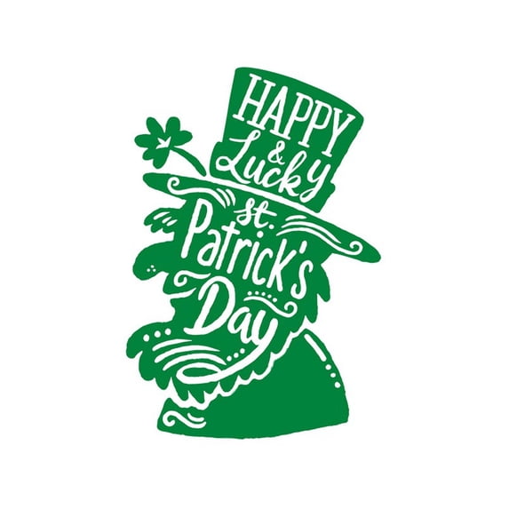 BAOPAI St. Patrick's Day Removable Wall Decals - Reusable Vinyl ...