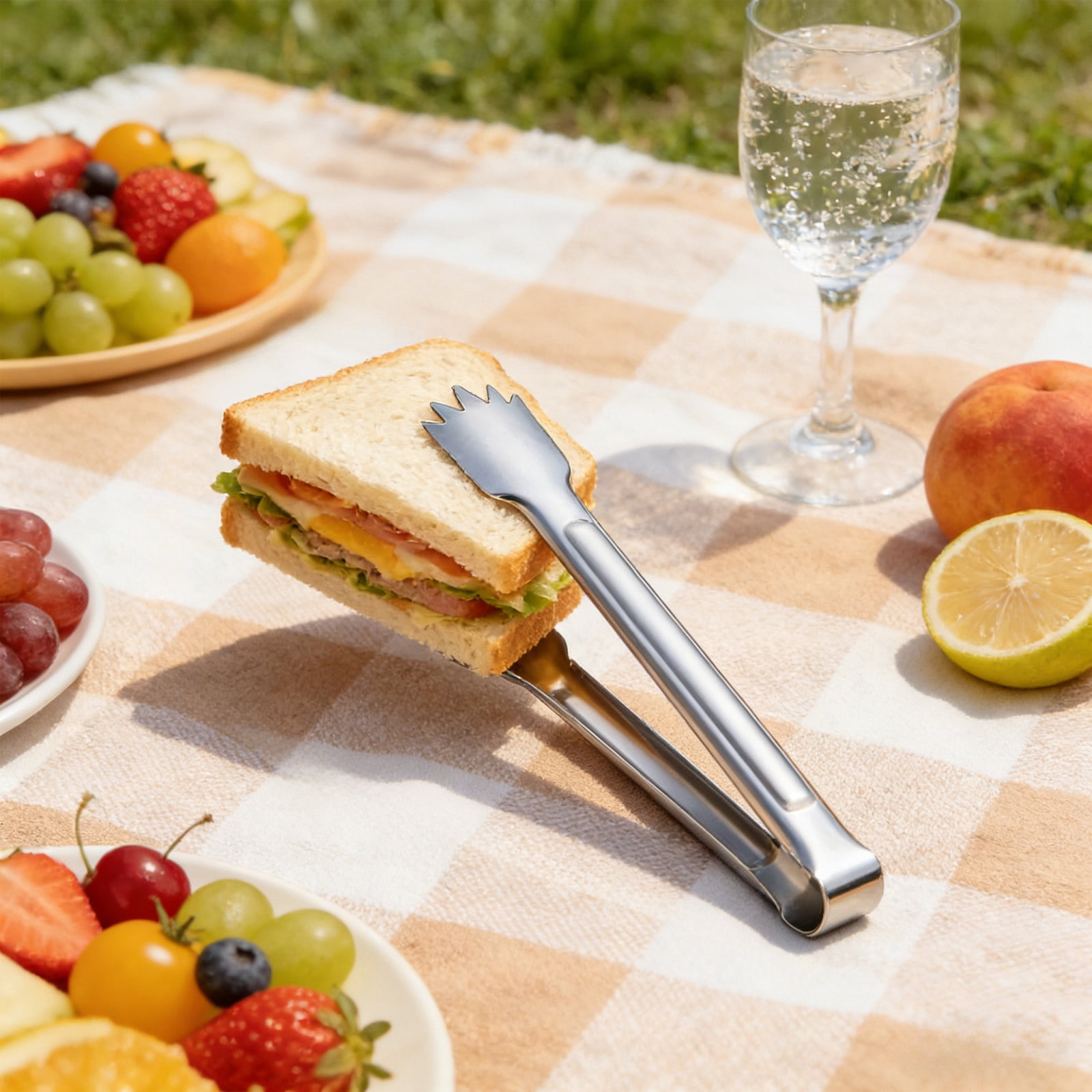 BAOPAI Stainless Steel Food Tongs And Sugar Cube Tongs - 5.11inch and 7 ...