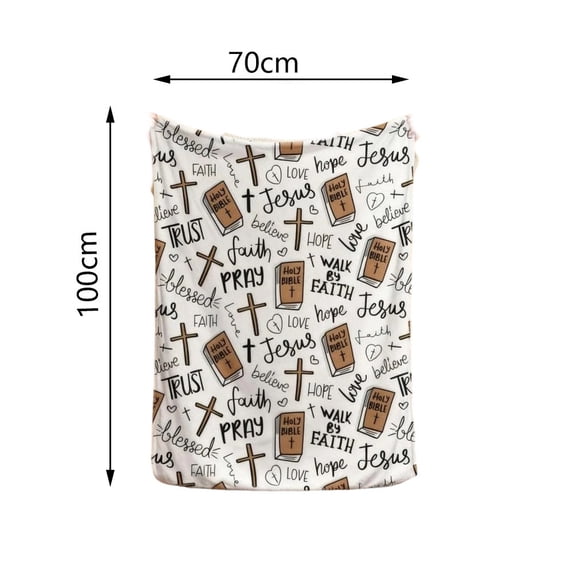 BAOPAI Super Soft Bible Jesus Throw Blanket - Religious Inspirational ...
