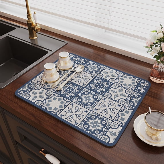 BAOPAI Tableware Drying Mat Polyester Fiber Heat Insulation Pad with No ...