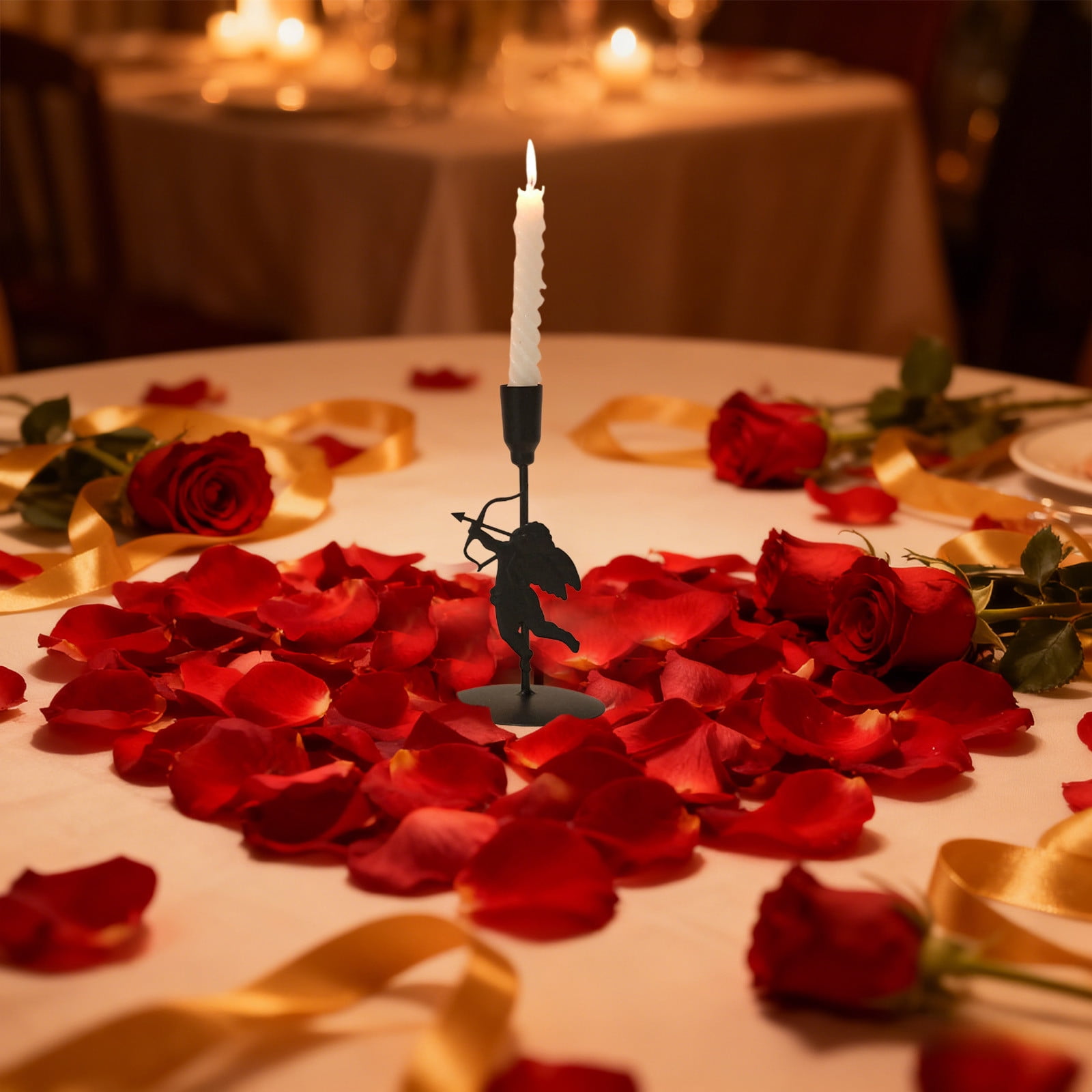 BAOPAI Valentines Day Themed Cupid Iron Candlestick - Romantic Home ...