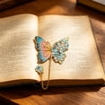 BAOPAI Vintage Butterfly Metal Bookmark with Chain - Monet Oil Painting ...