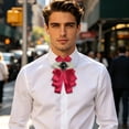 BAOPAI Vintage Multi-Layer Crystal Bow Tie & Lapel Pin 2-in-1 ...