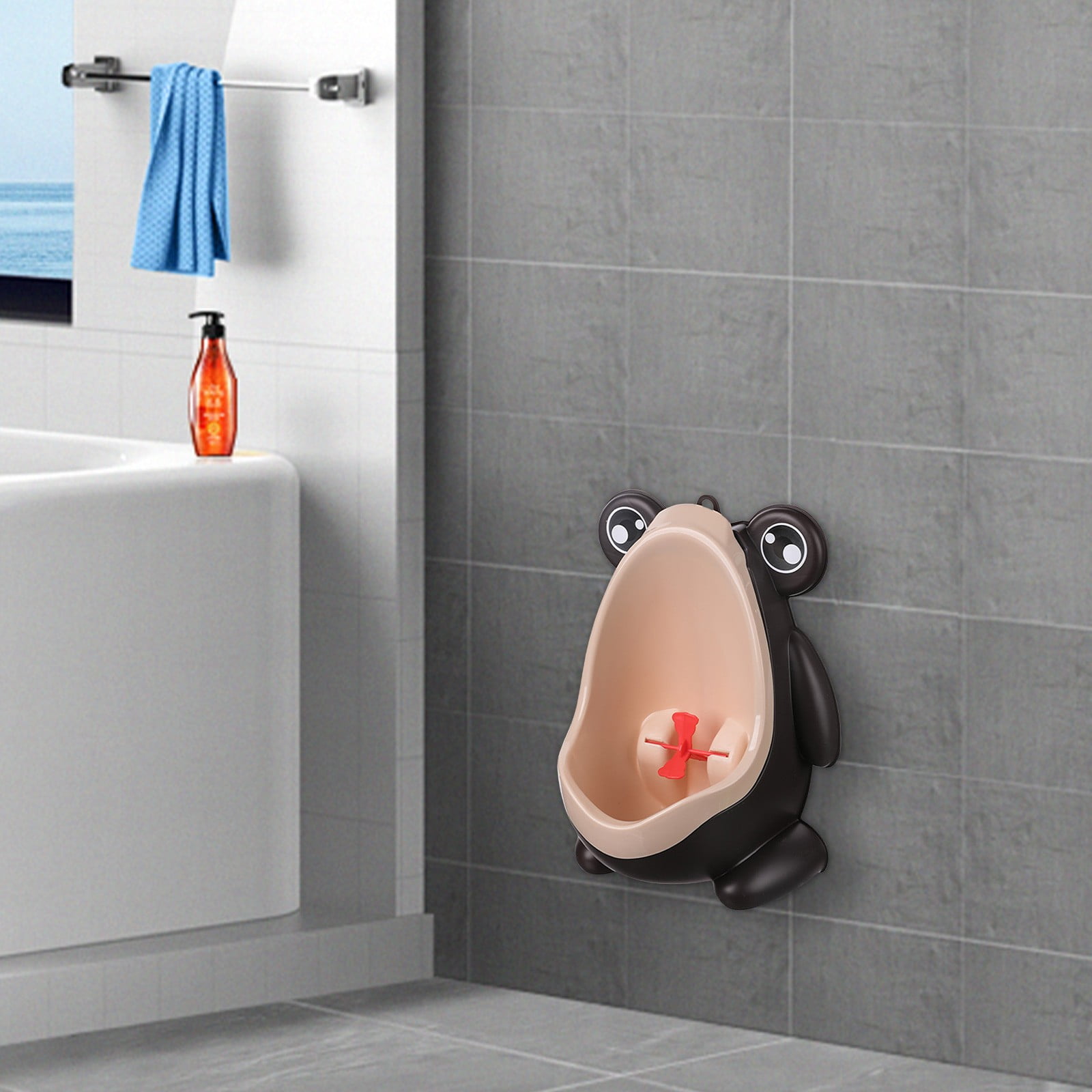 BAOPAI Wall Mounted Frog Shape Urinal with Separate Toilet Trough and ...