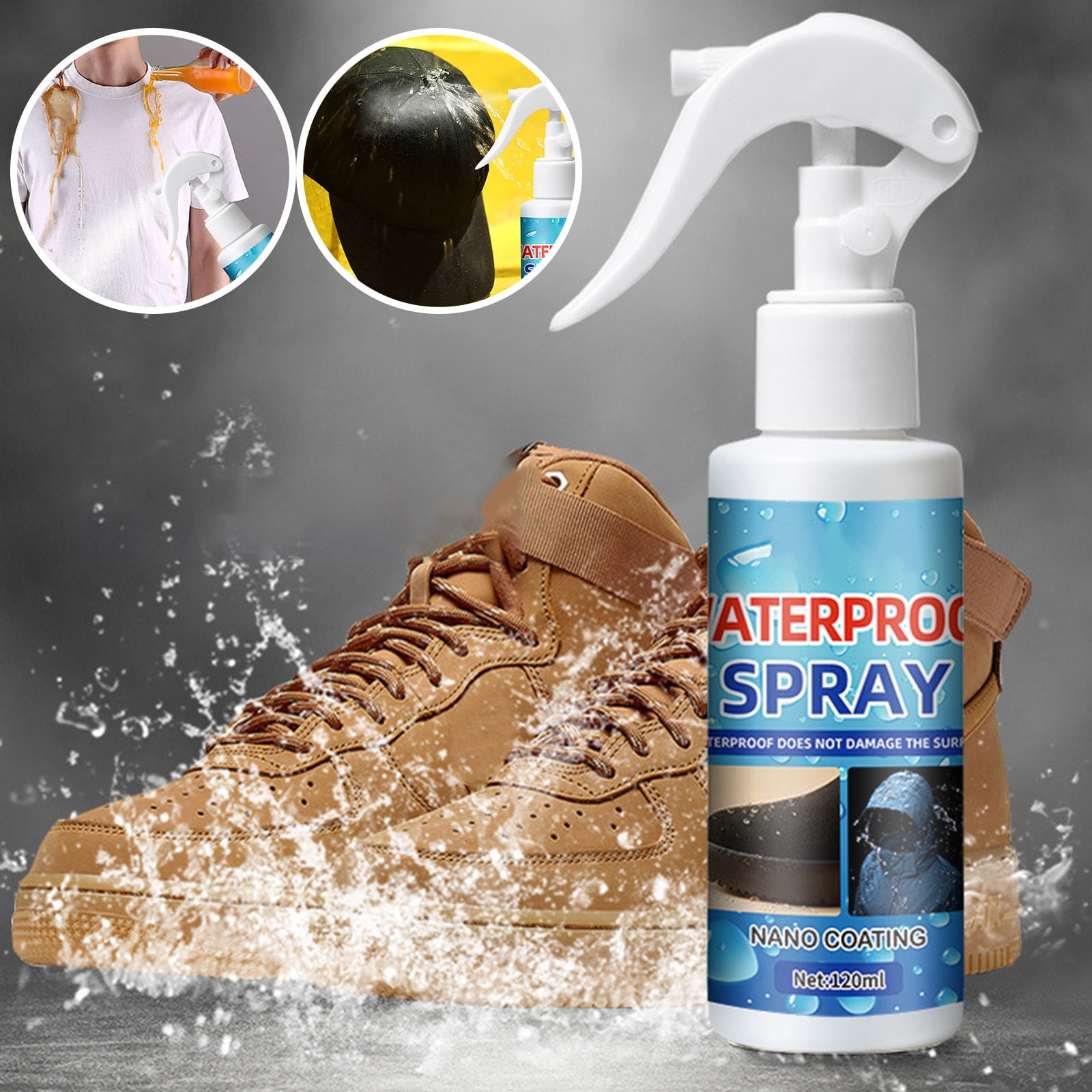BAOPAI Waterproof Spray for Clothing Shoes Suede and Sneakers - Repels ...