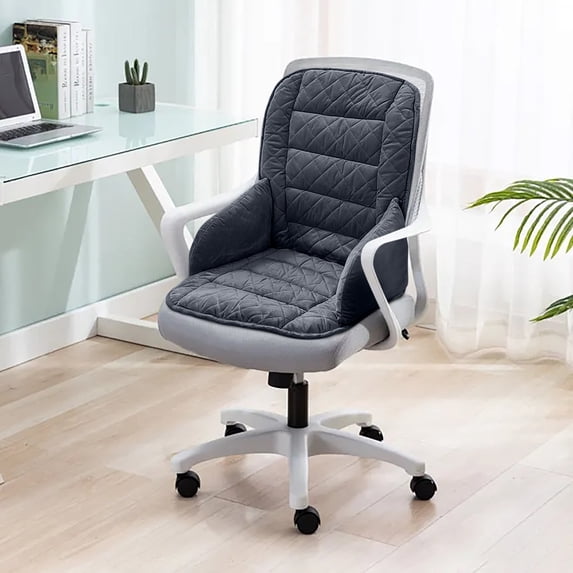 BAOPAI Winter Warm Office Chair Cushion with Integrated Design, Lumbar ...