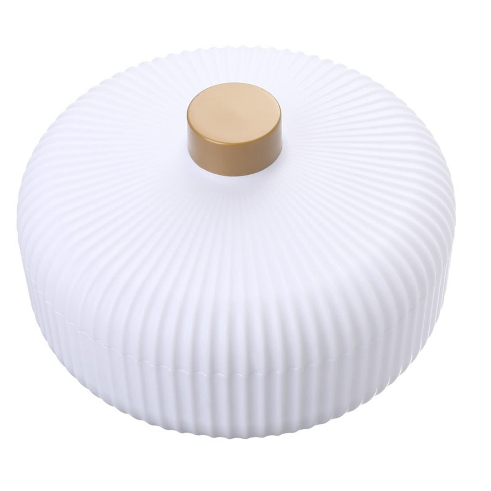 BAOQIN 5×8 Inches Round Appetizer Platter with 3 Compartment Plastic ...