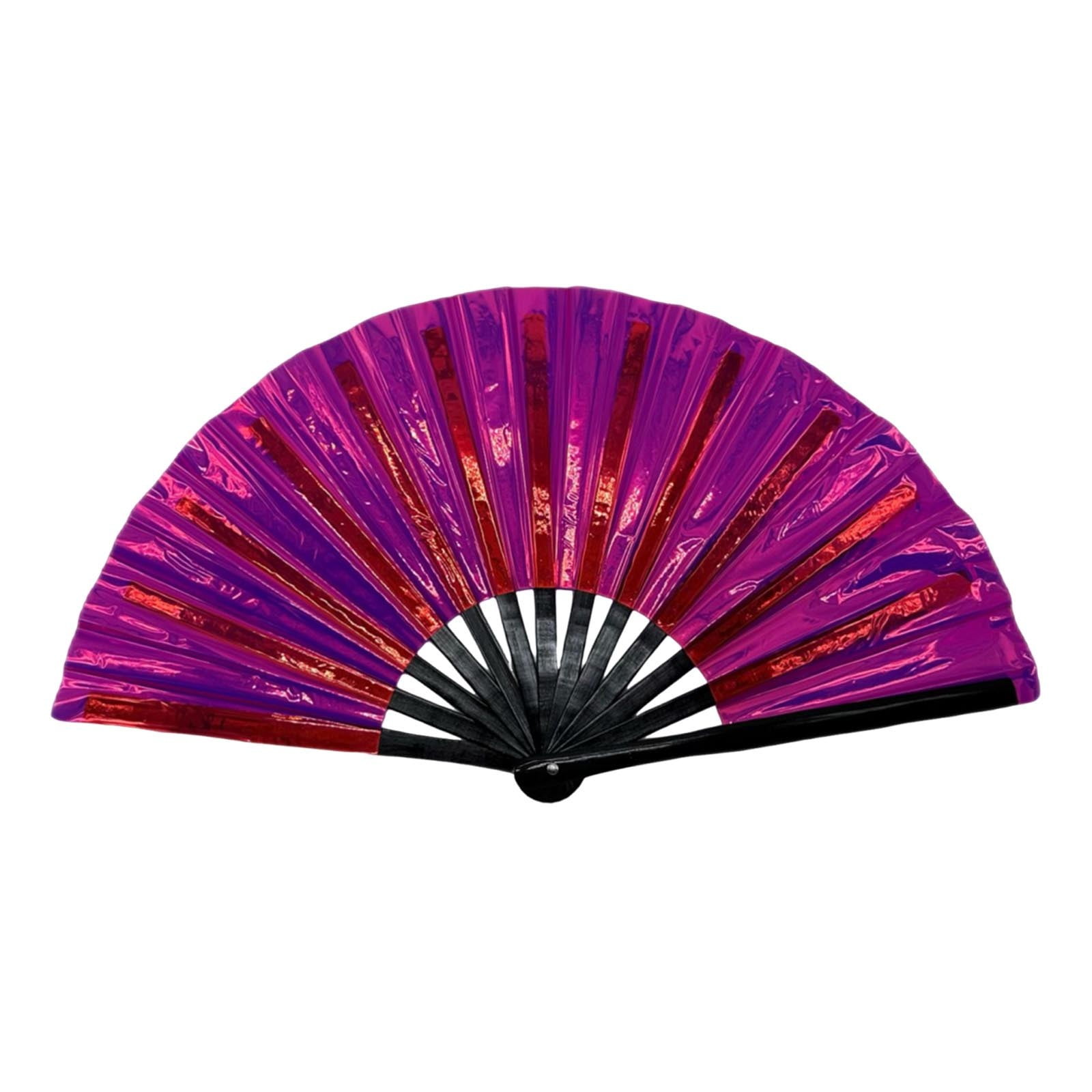 BAOQIN Boots on The Ground Fan, New Large Holographic Folding Hand Fan ...