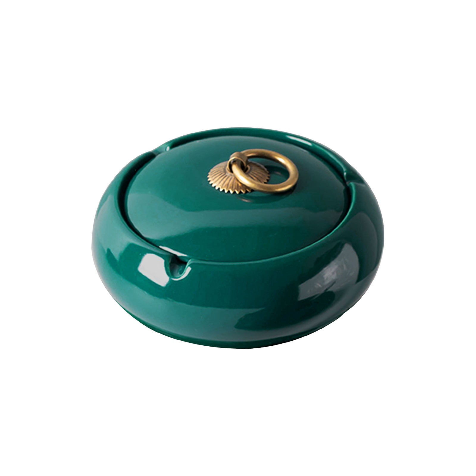 BAOQIN Ceramic Ashtray with Lids, Handmade Ceramic Ashtray Windproof ...