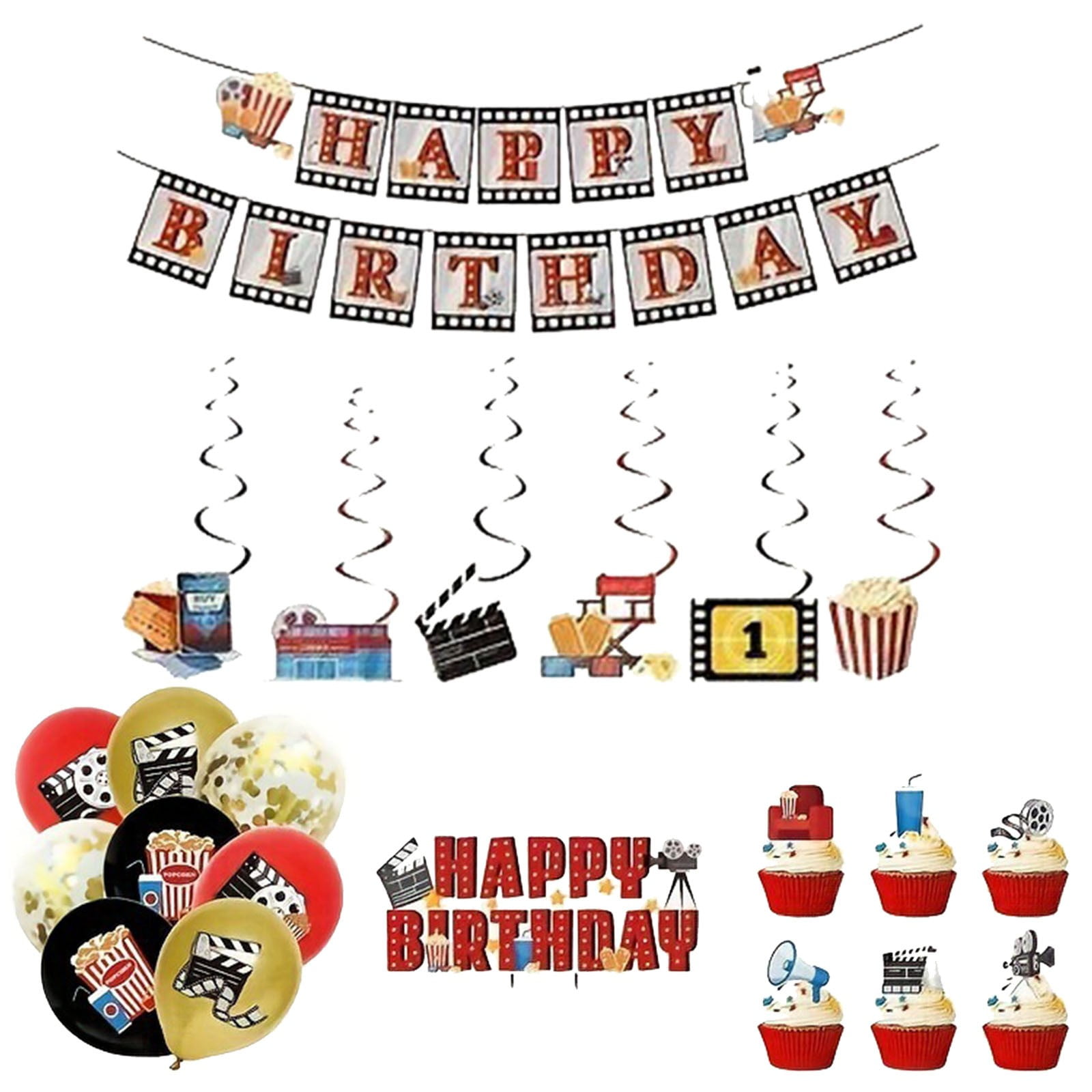 BAOQIN Event Decorations Birthday Party Decorations Birthday Banner ...