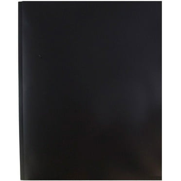 JAM Paper Heavy Duty Plastic 2 Pocket Presentation Folders, Black, 6 ...