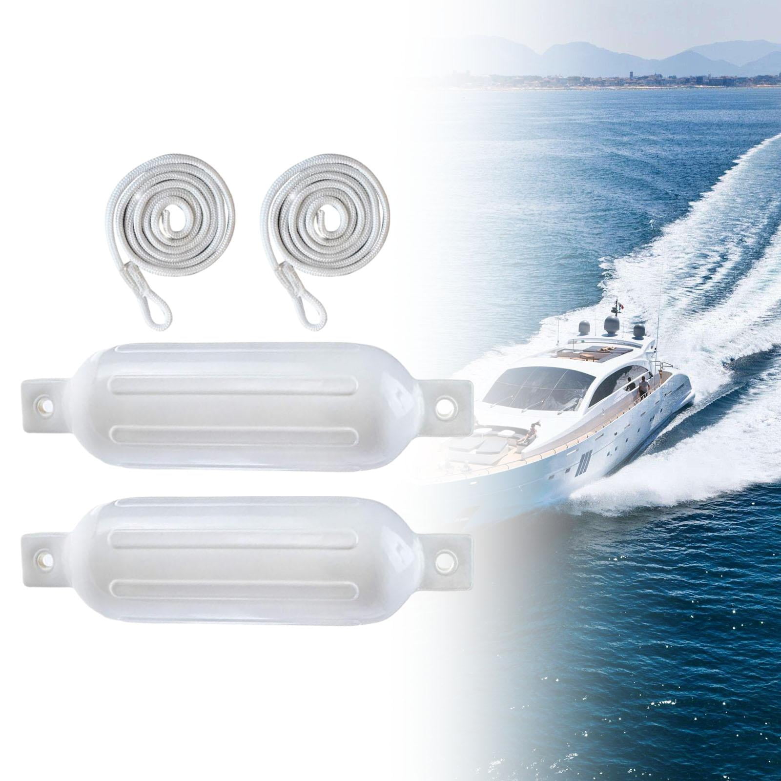 BAOSITY 2Pcs Boat Fenders Boat Bumpers 6mm x 1.5M Ropes Easy to Install ...