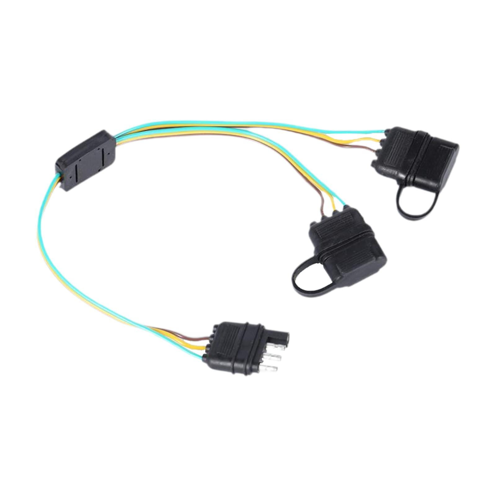 BAOSITY 4-way Flat Y-splitter Plug 4 Pin Connector Plug and Play ...